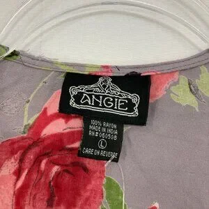 Angie | Jackets & Coats | New Angie Size Large Gray Red Floral Open ...